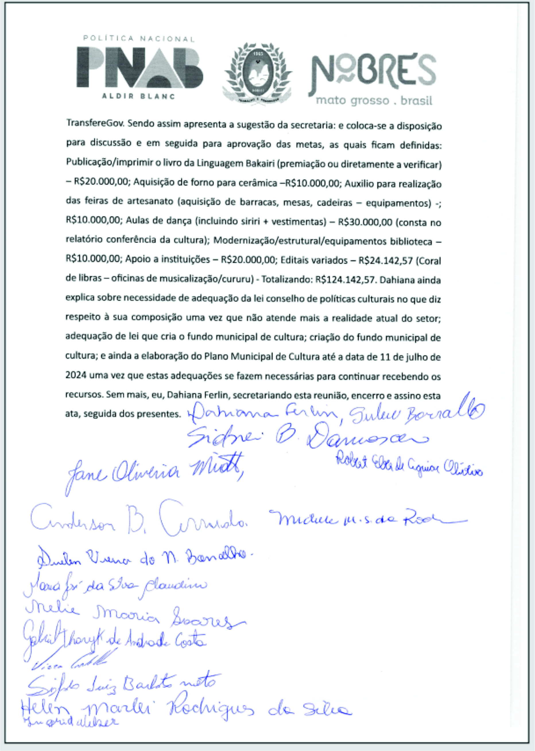 Reunião da - Prefeitura Municipal de Nobres
